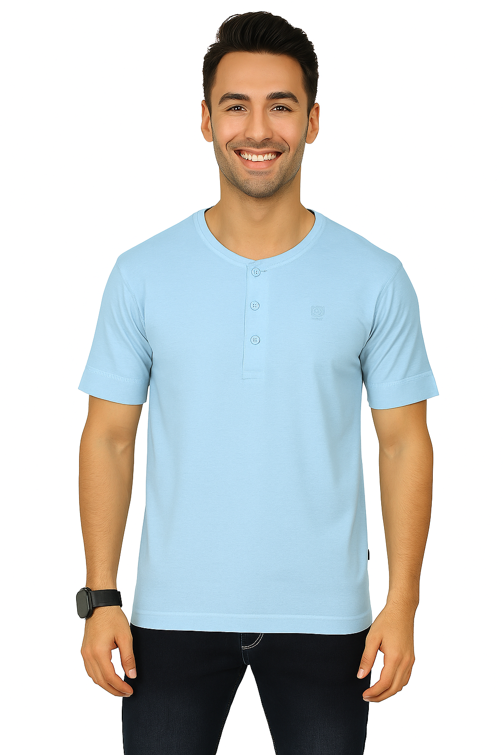 Men’s Short Sleeve Henley T-Shirt – Celsius Clothing